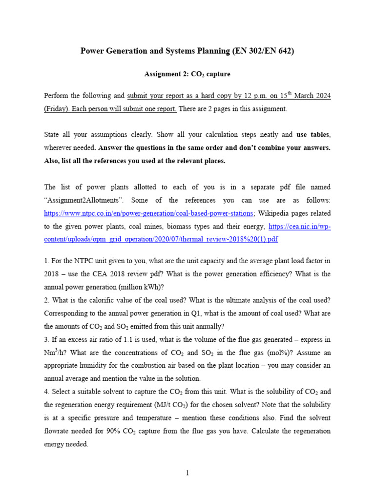 Assignment 2 | PDF | Coal | Steam