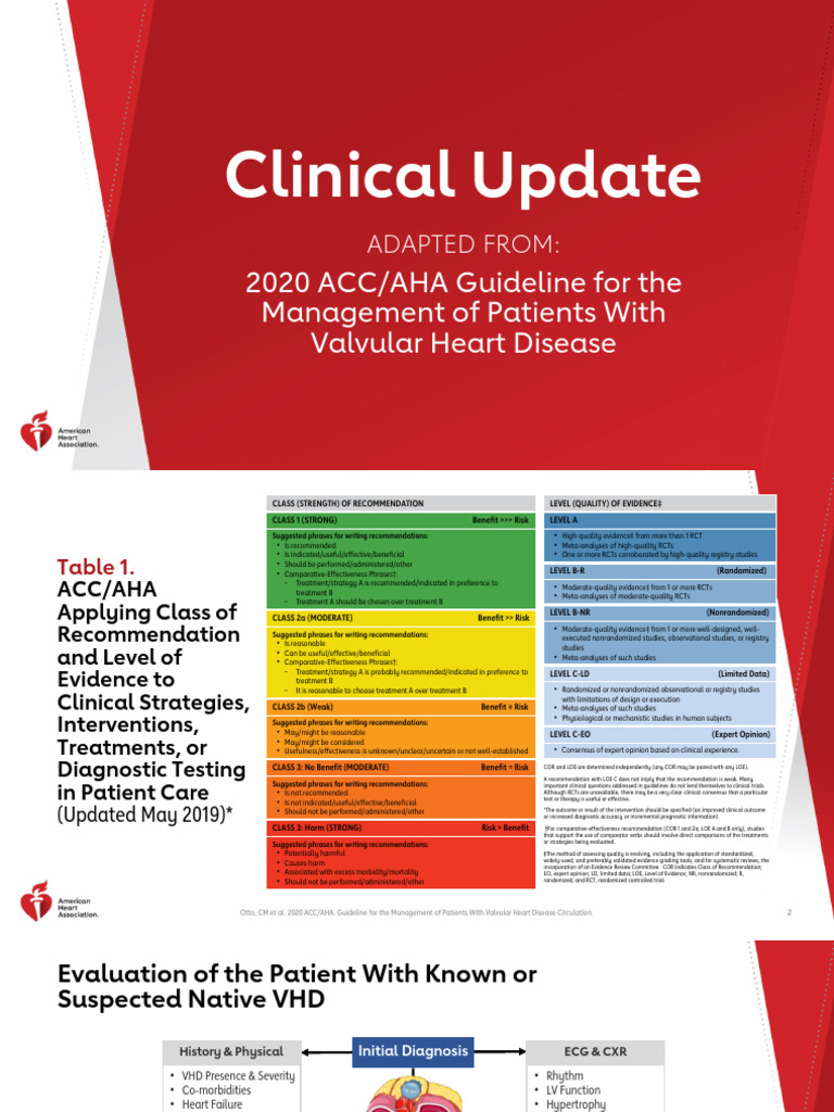 AHA Clinical Update Valvular Heart Disease | PDF | Heart | Heart Valve