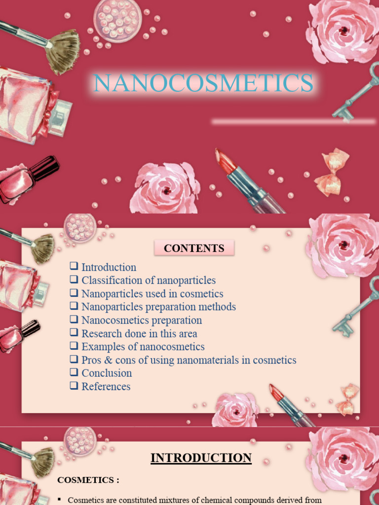 Nanocosmetics | PDF | Nanoparticle | Nanomaterials