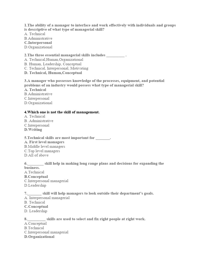 Basic Managerial Skill | PDF | Leadership | Integrity Basic Managerial Skill | PDF | Leadership | Integrity