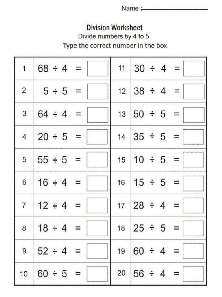 Ejercicios de Divisiones | PDF