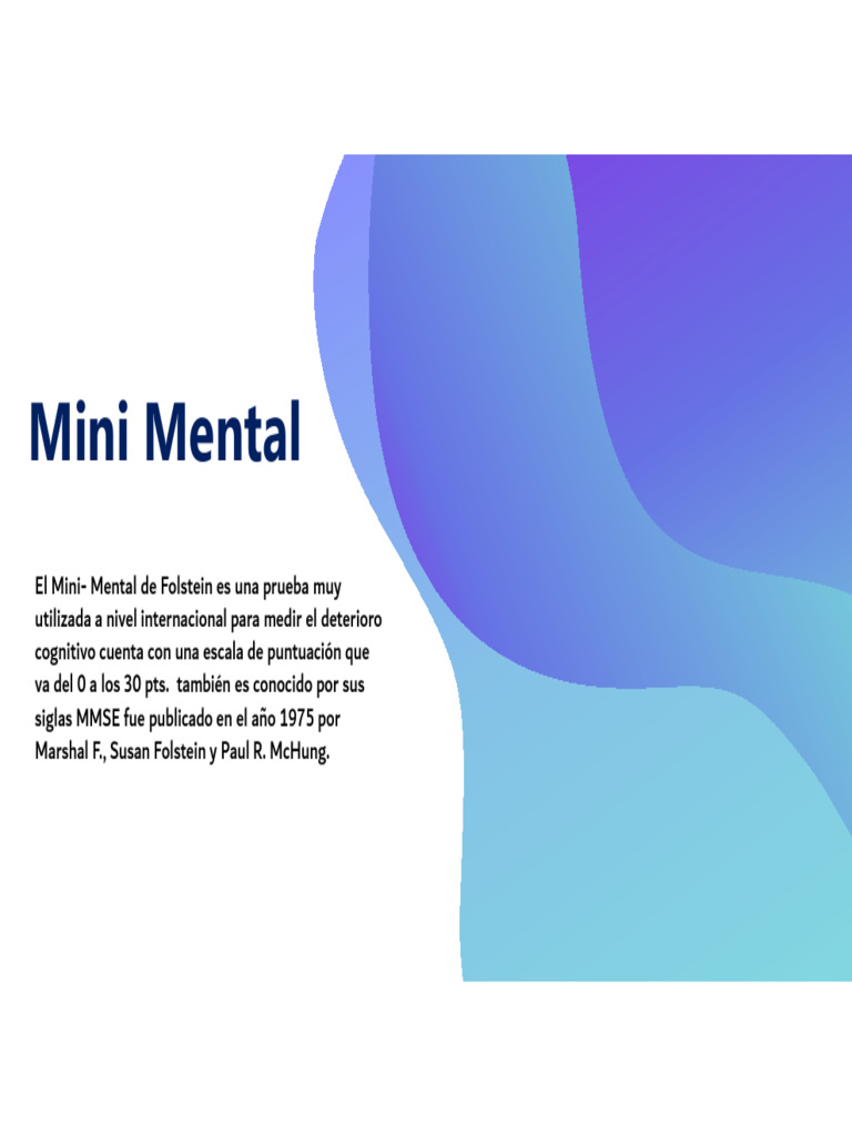 Mini Mental. 1-2 | PDF | Neurociencia | Ciencia cognitiva