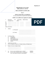 (MLH) .Land Application Form - Customary Land Rights | PDF | Social ...