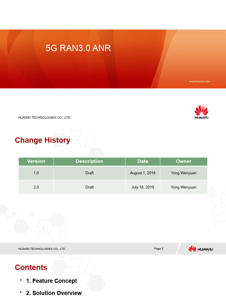 Training Course - 5G RAN3.0 ANR | PDF | Telecommunications ...