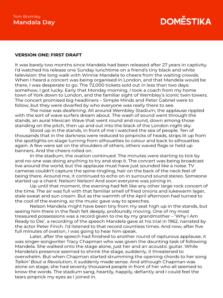 U4 - A2 Mandela Day Piece | PDF | Nelson Mandela