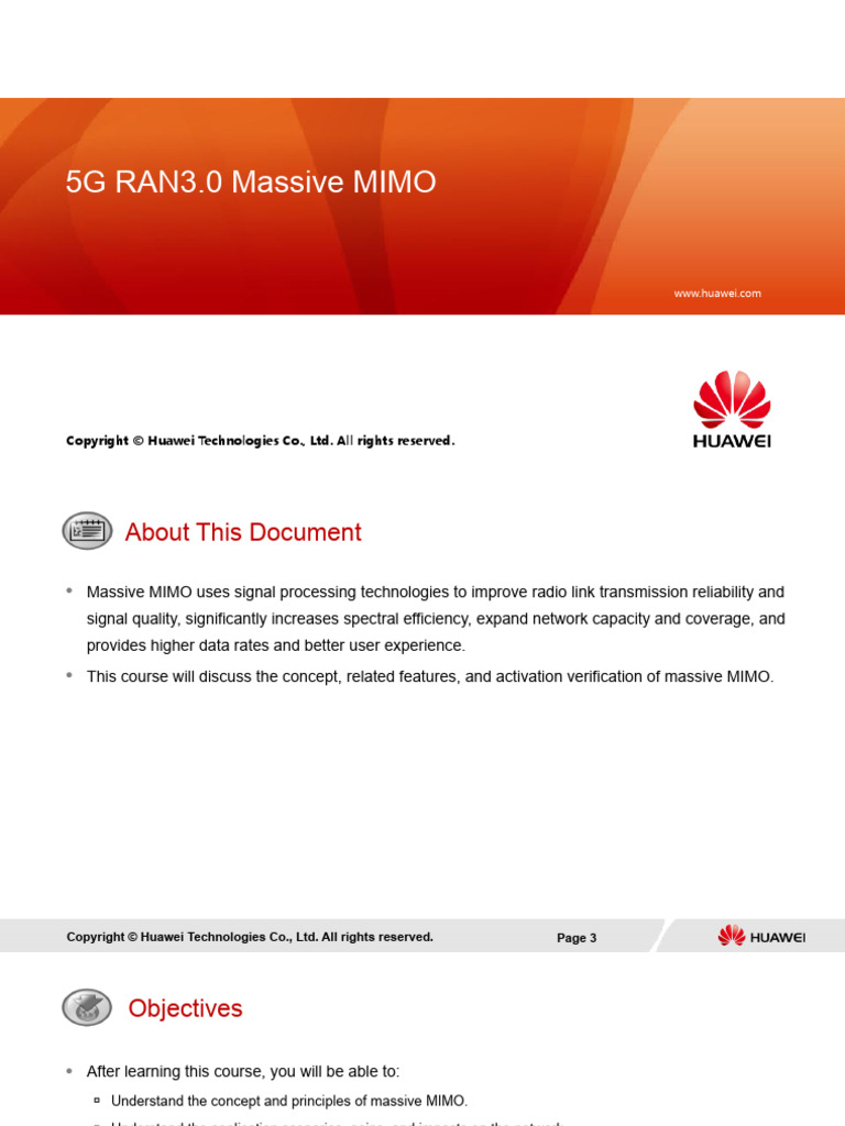 Training Course - 5G RAN3.0 Massive MIMO | Download Free PDF | Mimo ...