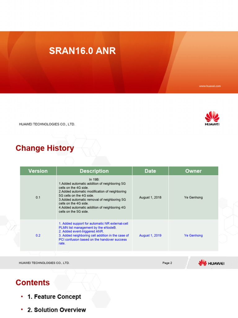 Training Course - SRAN16.0 ANR | PDF | Telecommunications | Digital Technology