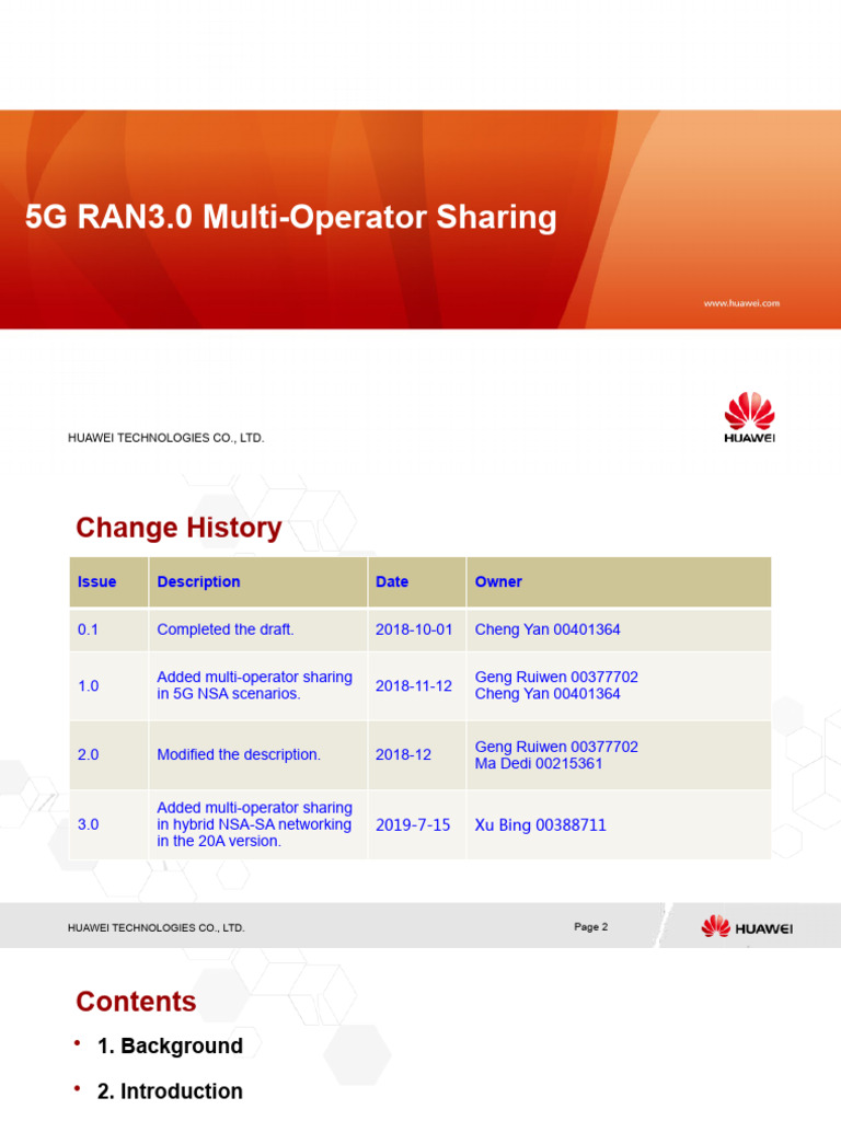 Training Course - 5G RAN3.0 Multi-Operator Sharing | PDF | Telecommunications | Mobile ...