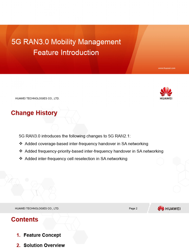 Training Course - 5G RAN3.0 Mobility Management Feature Introduction v1 ...