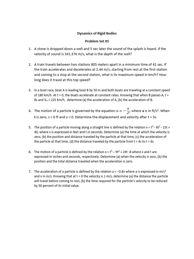 Problem Set 1 | PDF