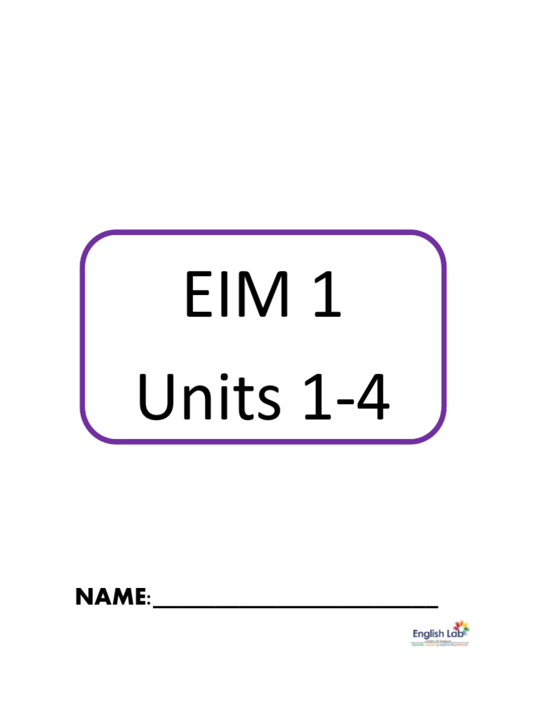 Eim 1 Units 1-4 T.ag | PDF | English Language | Hamburgers