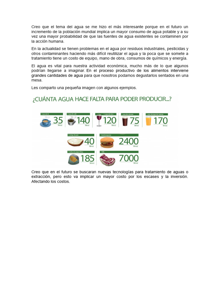 Cuidado Del Agua y La Economia | PDF