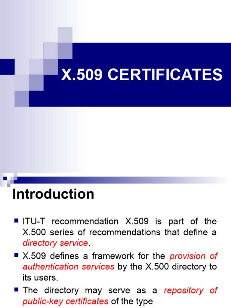 X 509 Certificates | PDF | Public Key Certificate | Public Key Cryptography