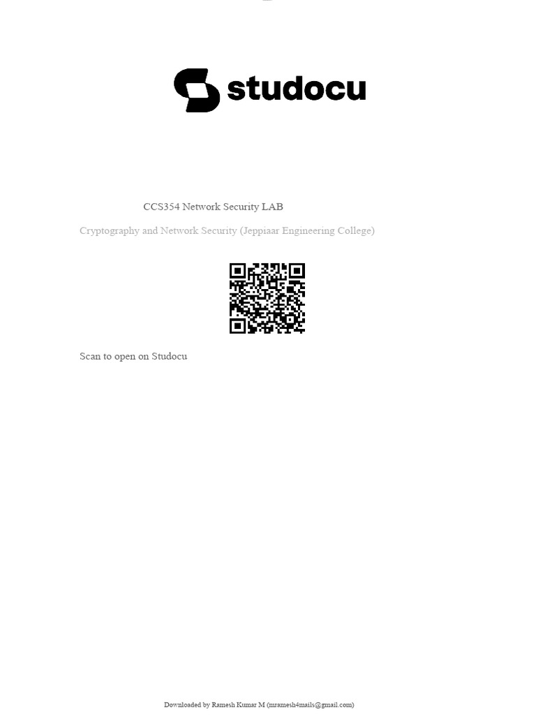 Ccs354 Network Security Lab | PDF | Transmission Control Protocol ...