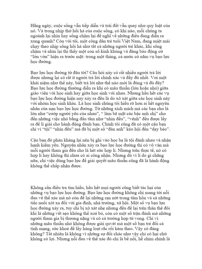 NLXH bạo lực học đương | PDF