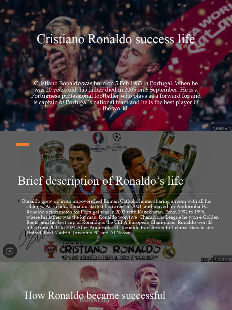 Cristiano. Ronaldo Success Life | PDF