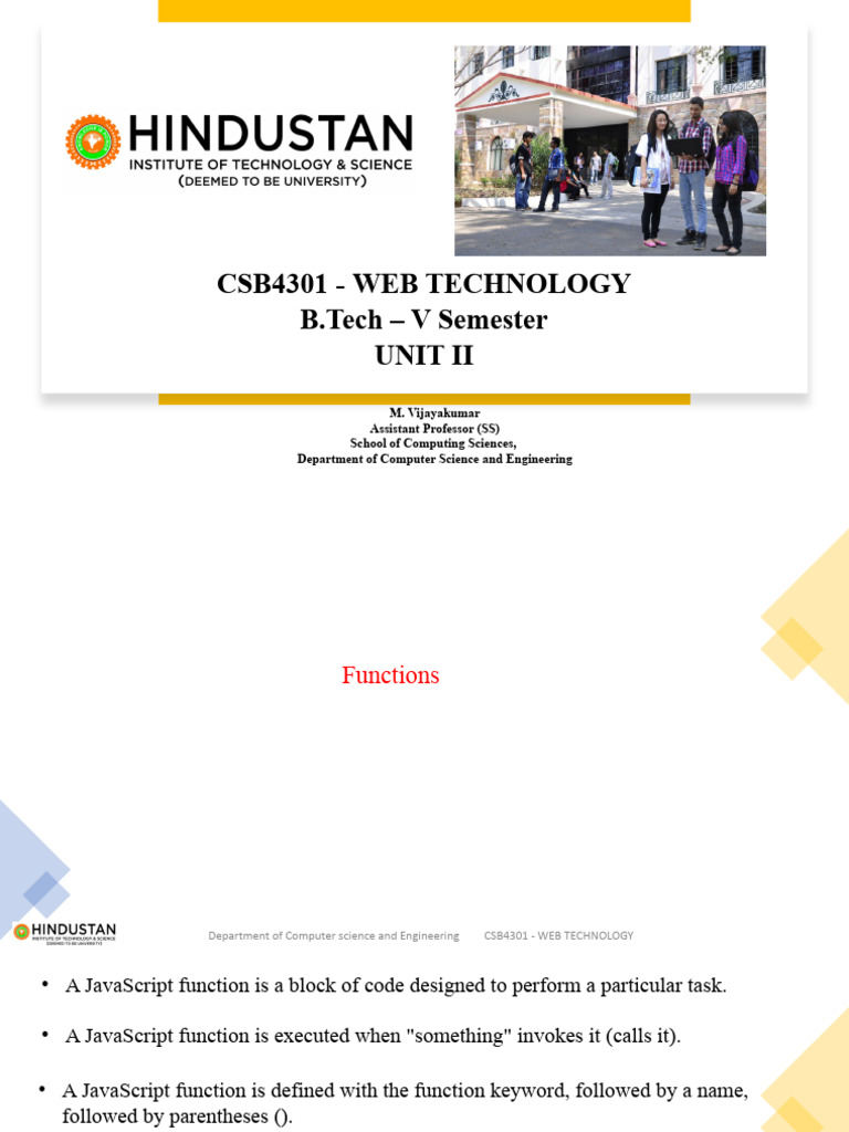 Unit 2-2 - Web Technology | PDF | Java Script | Variable (Computer Science)