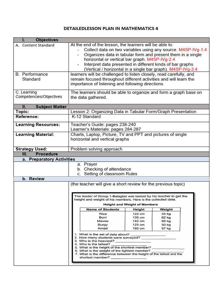 April 8 DLP in Math 4 | PDF | Statistics | Learning