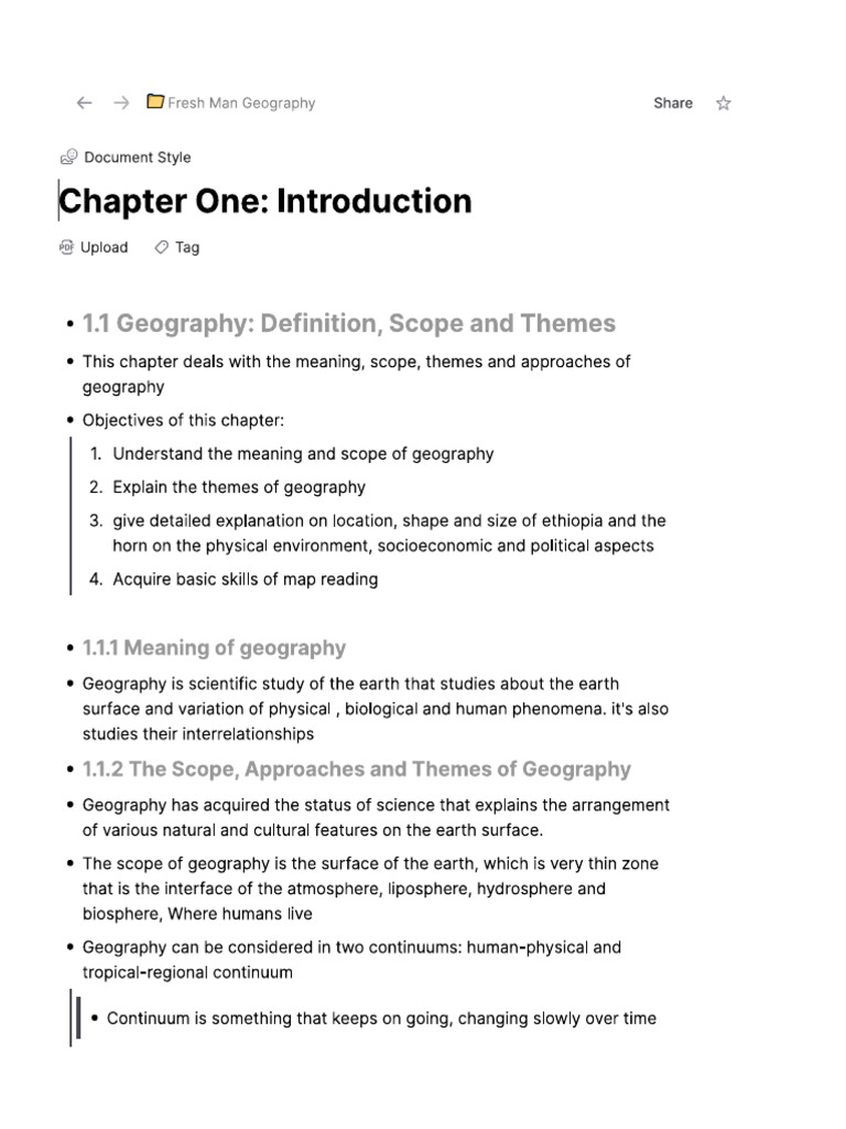 Geo Unit1 Short Note | PDF