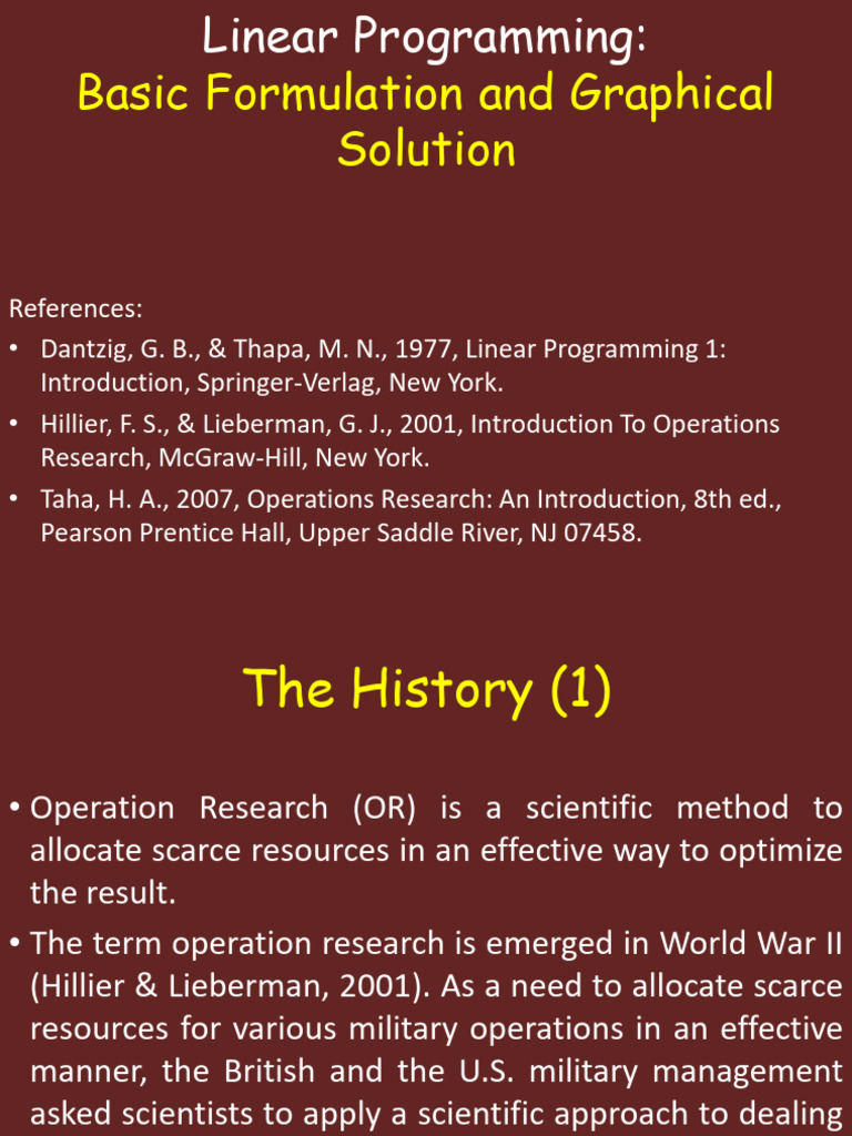 Linear Programming Basics and Solutions | PDF | Linear Programming ...
