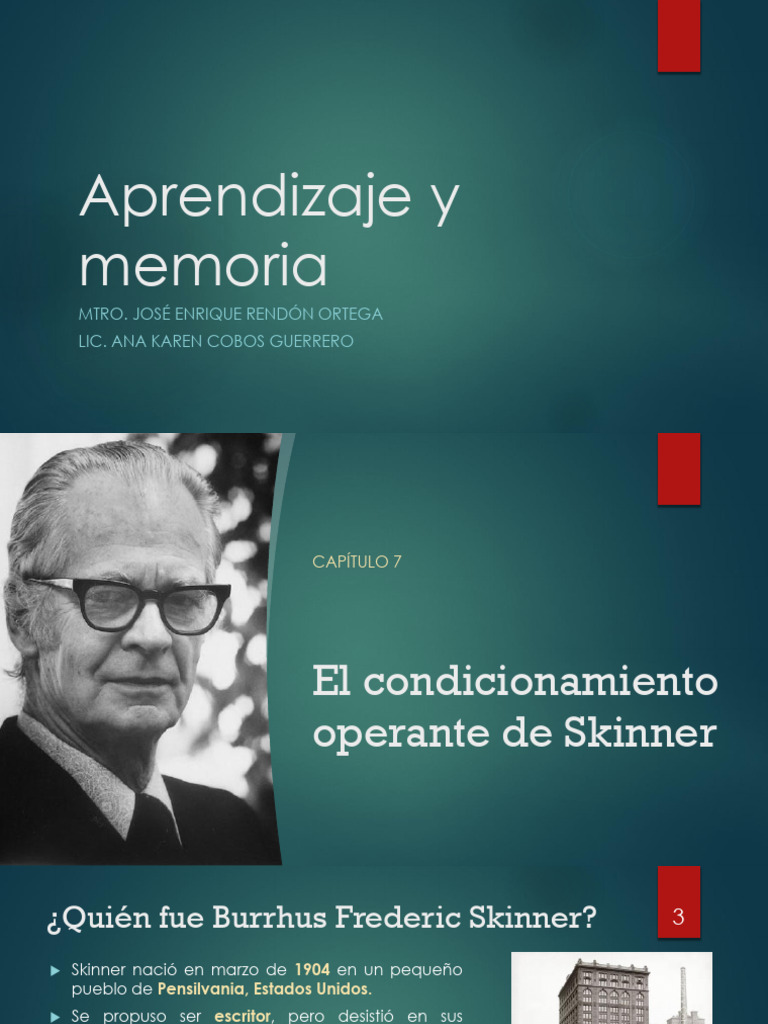 Skinner y el Condicionamiento Operante | PDF | Behaviorismo | Sicología