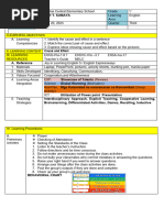 SEMI - DETAILED LESSON PLAN Grade 5 English | PDF | Lesson Plan | Cognition