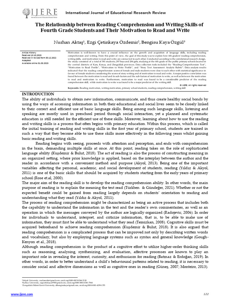 10.24331 Ijere.1202499 2764187 2 | PDF | Cronbach's Alpha | Rubric (Academic)