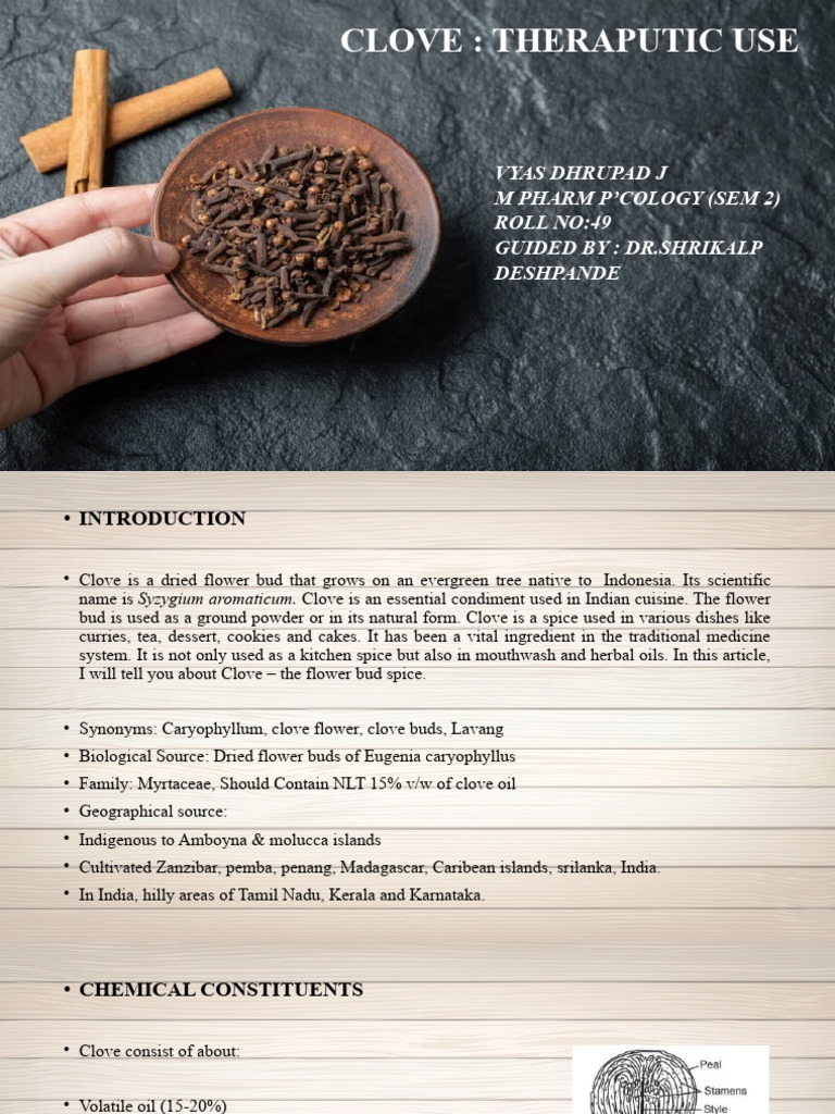 Clove | PDF | Clove | Diseases And Disorders