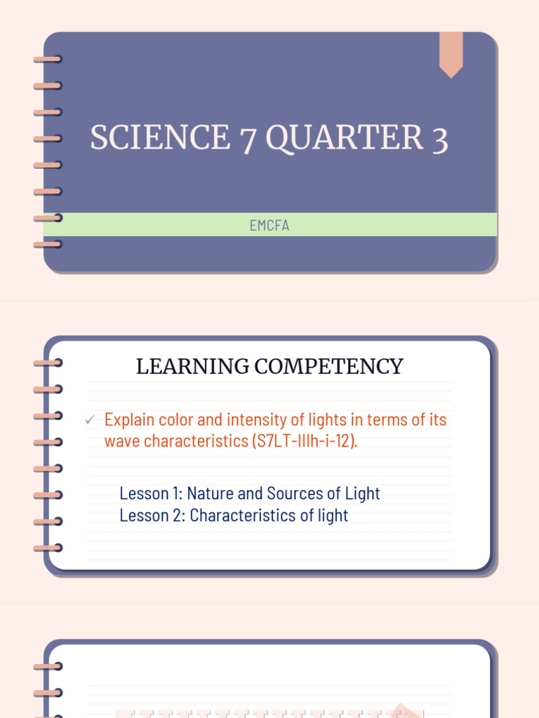 Science G7 Q3 WK7.2 - Light | PDF | Light | Electromagnetic Spectrum