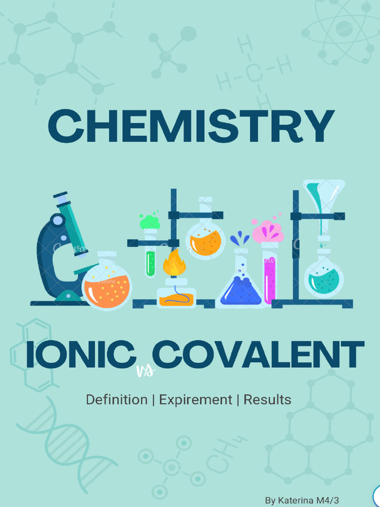 Ionic Vs Covalent Bonds in Chemistry | PDF