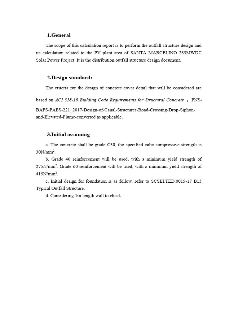 B13 Outfall Structure Calculation | PDF | Young's Modulus | Deep Foundation