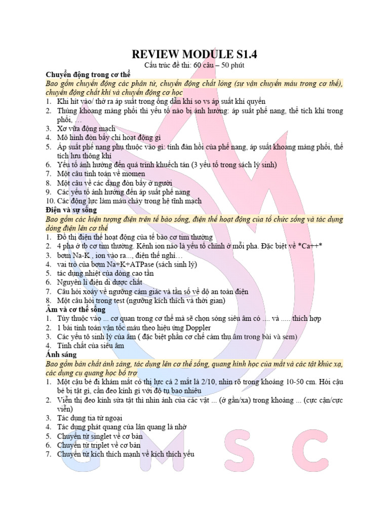 Bản Sao Của Bản-sao-của-REVIEW-MODULE-S1.4-GMSC | PDF