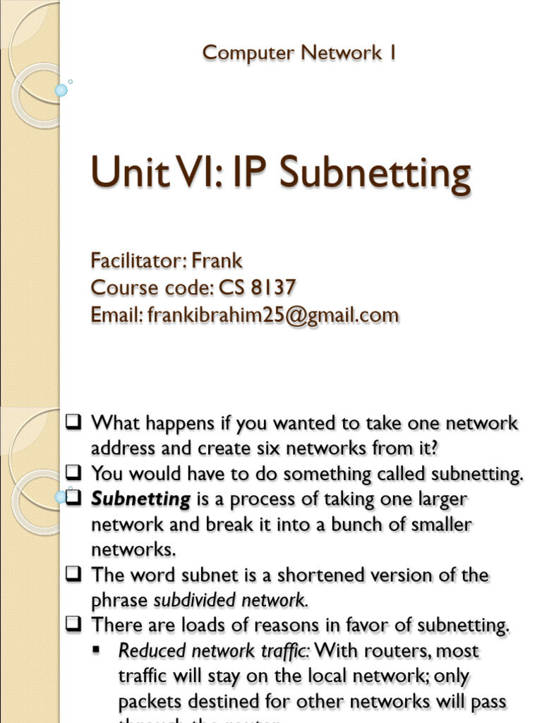 Unit Vi | PDF | Ip Address | Computer Network