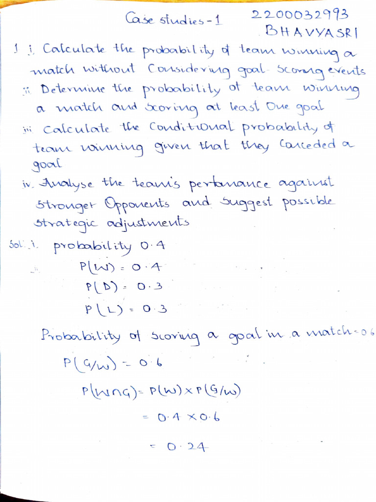 Probability Analysis in Sports Matches | PDF