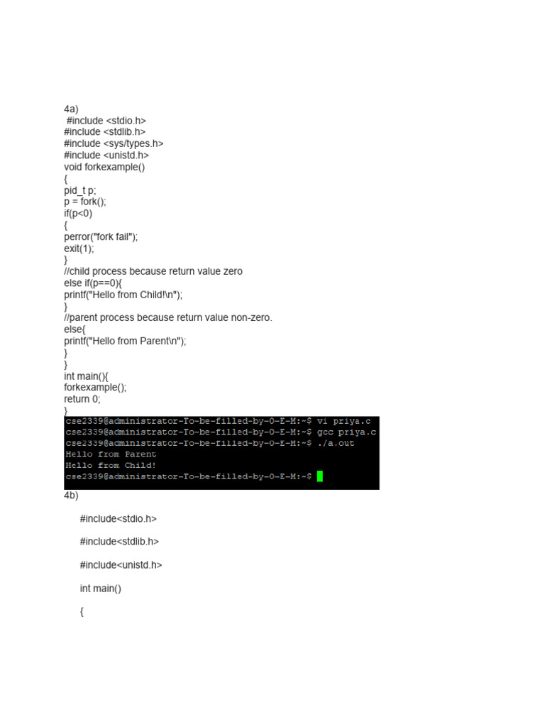 Os Lab Experiment | PDF | Process (Computing) | Computing