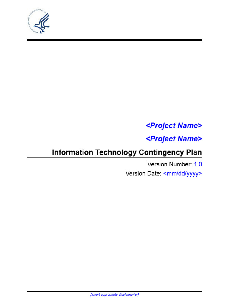 Eplc Contingency Plan Template | PDF | Office Of Management And Budget | Information Security