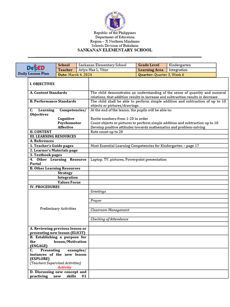 DLP Format 1 | Download Free PDF | Learning | Teachers
