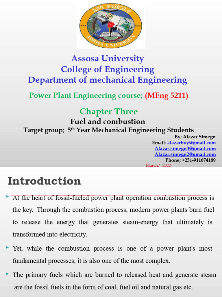 Power Plant Engineering Fuel and Combustion System Chpter 3 | PDF | Combustion | Coal