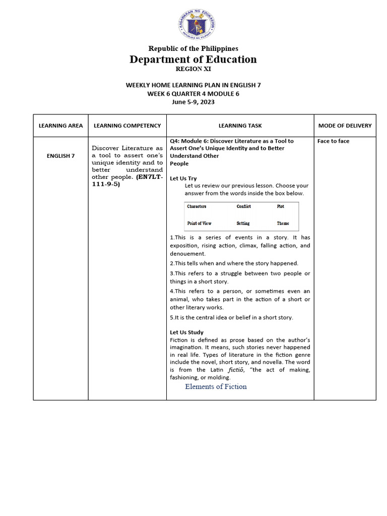 WHLP Q4 Week6'23 | PDF