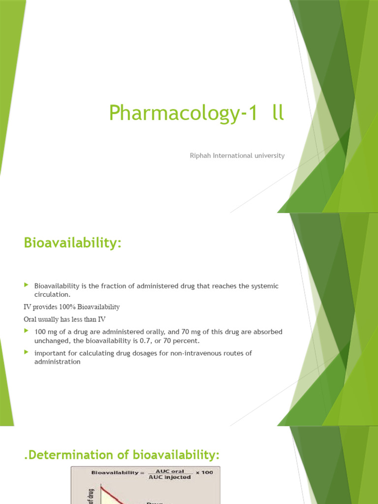 Pharmacology-1 LL | Download Free PDF | Pharmacokinetics | Bioavailability