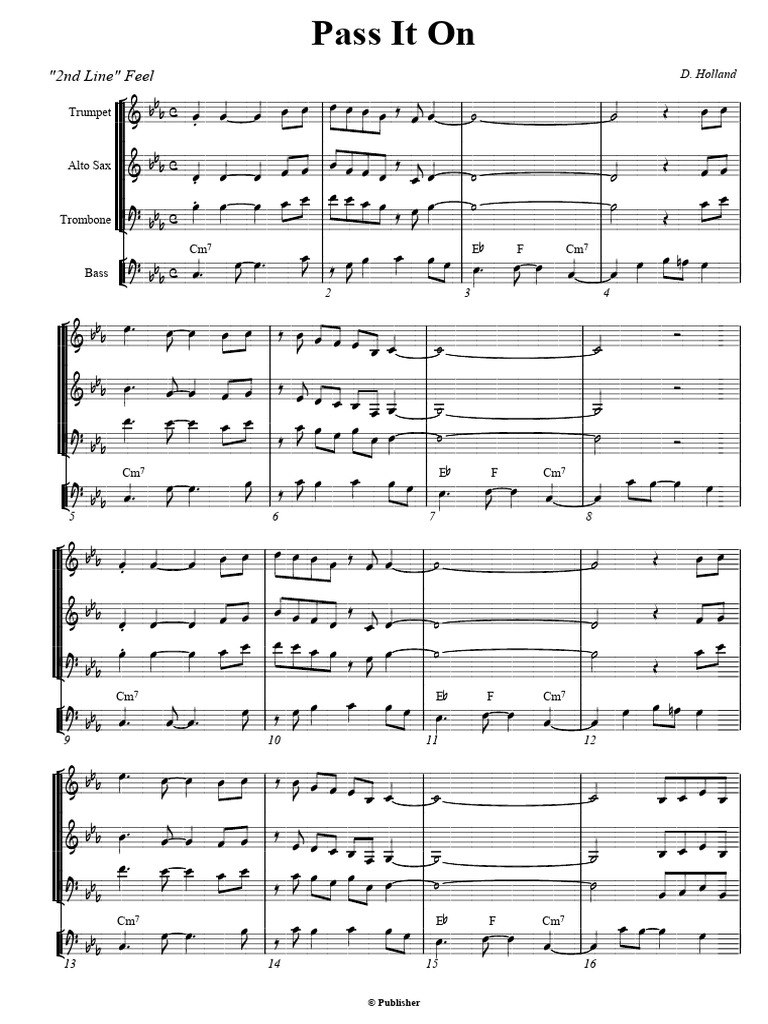 Pass It On Leadsheet | PDF