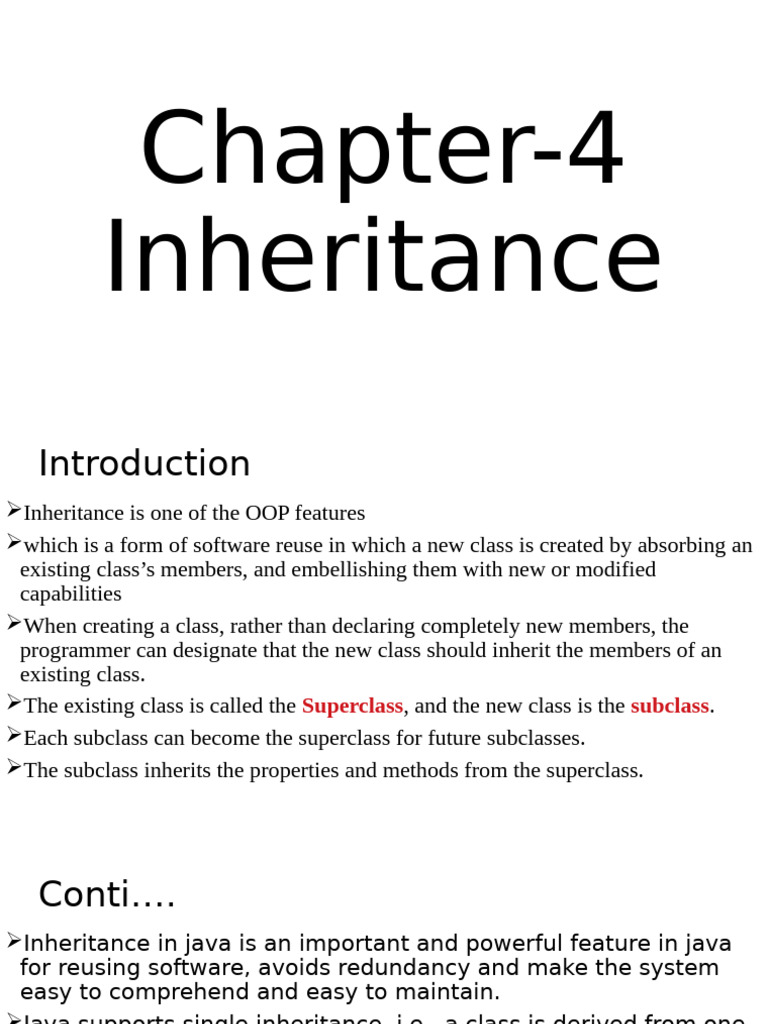Chapt 4 Pdf Inheritance Object Oriented Programming Method Computer Programming 