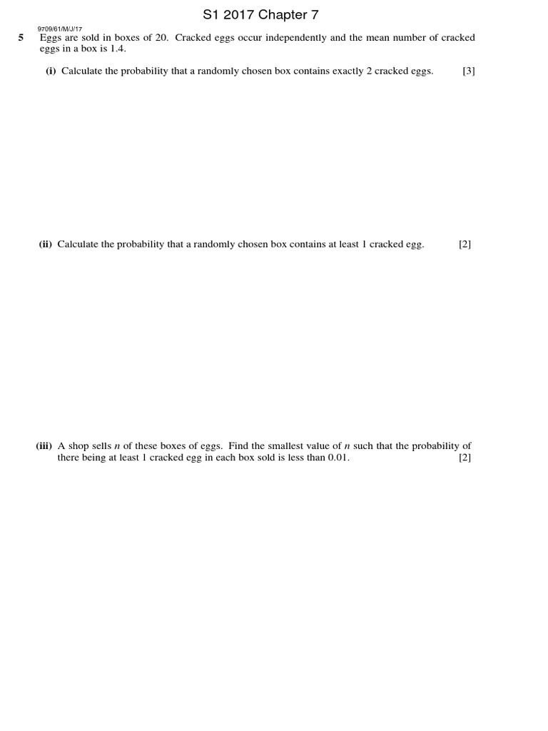 S1 2017 Chapter 7 Binomial Distribution | PDF | Applied Mathematics ... S1 2017 Chapter 7 Binomial Distribution | PDF | Applied Mathematics ...