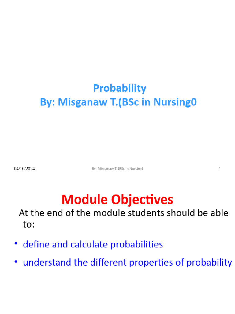 Probablity and Sampling | PDF | Sampling (Statistics) | Sample Size Determination