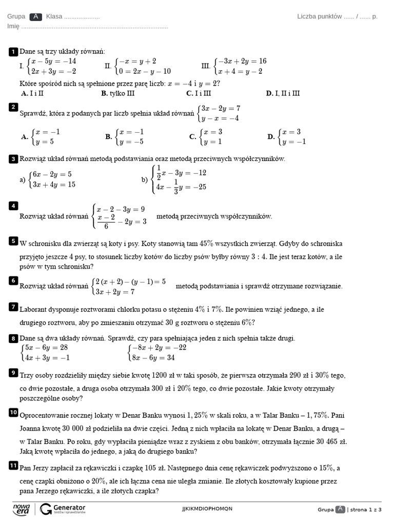 Jsjsj Test (Bez Widocznej Punktacji) | PDF