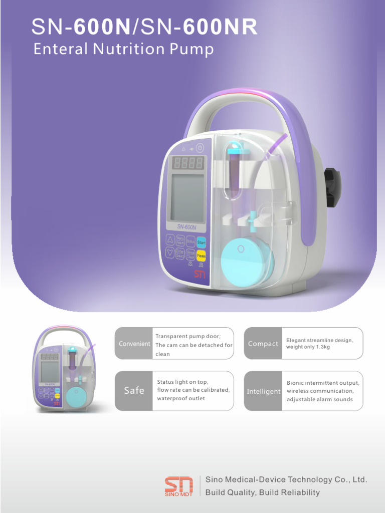 SN-600N-Enteral-Nutrition-Pump | PDF | Power Supply | Manufactured Goods