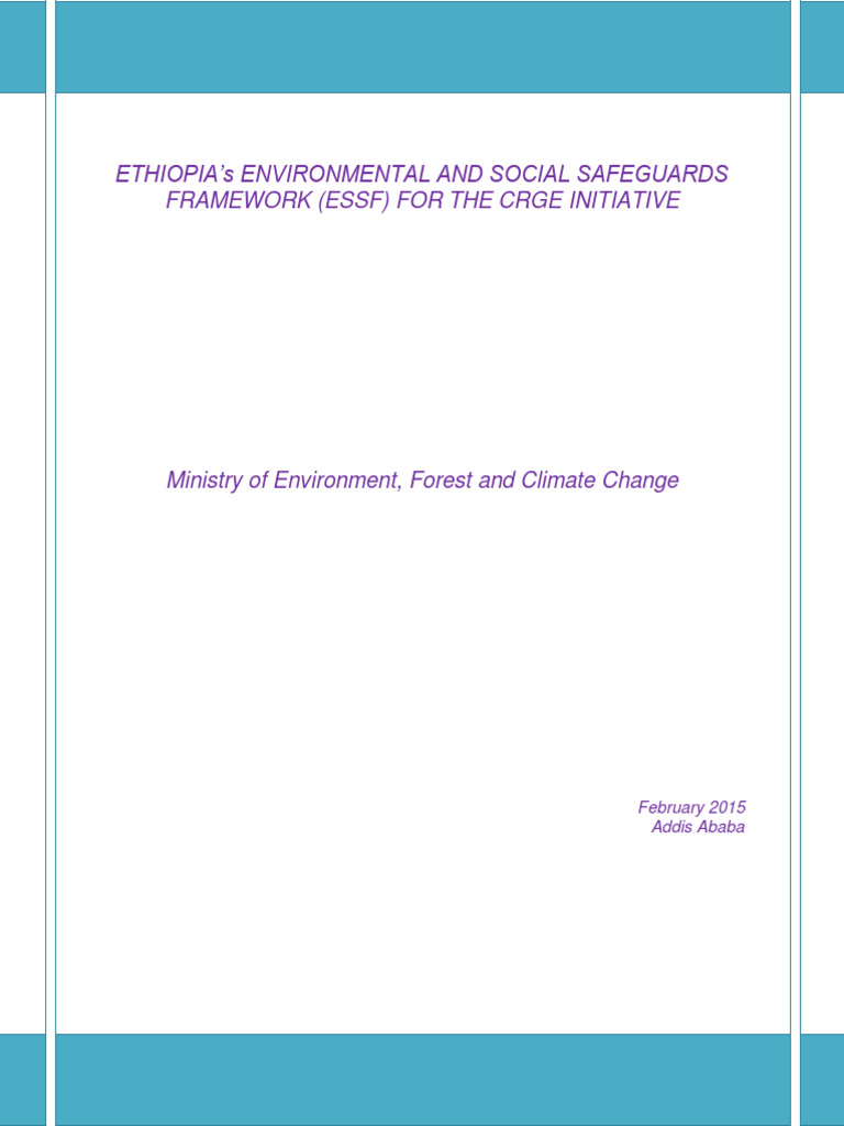 Environment and Social Safeguards Framework | PDF | Environmental ...