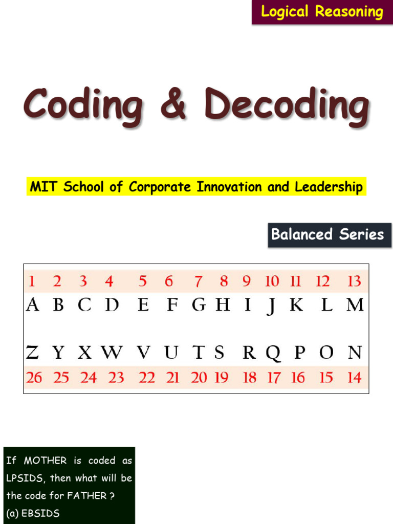 Coding Decoding Updated 1 Pdf Pen Conservation And Restoration Materials