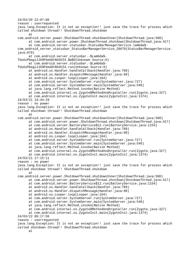 Power Off Reset Reason Backup Pdf Java Programming Language Software Engineering 