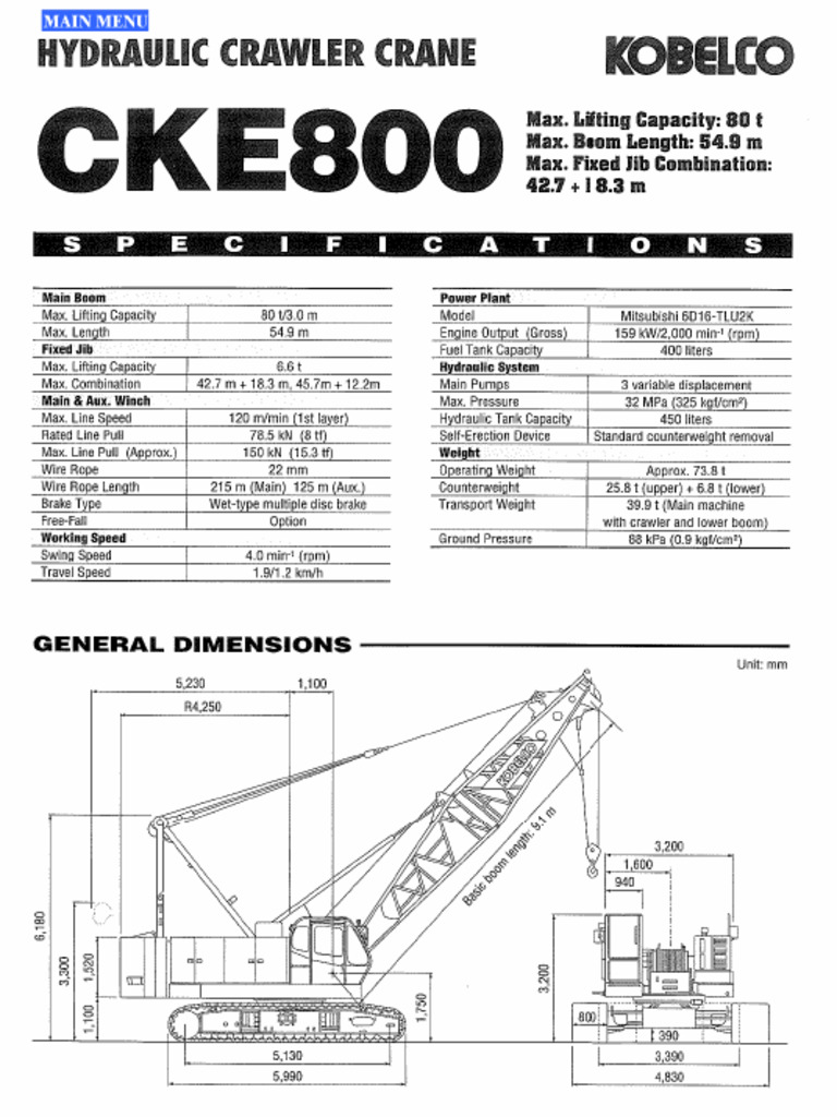 Kobelco CKE800 - Brochure | PDF